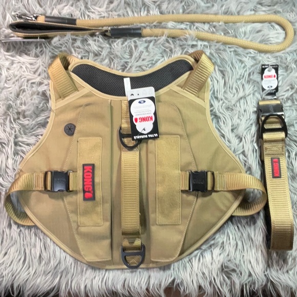Kong | Dog | Xl Kong Tactical Vest Dog Harness With Rope Leash And ...